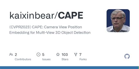Github Kaixinbear Cape Cvpr2023 Cape Camera View Position Embedding For Multi View 3d
