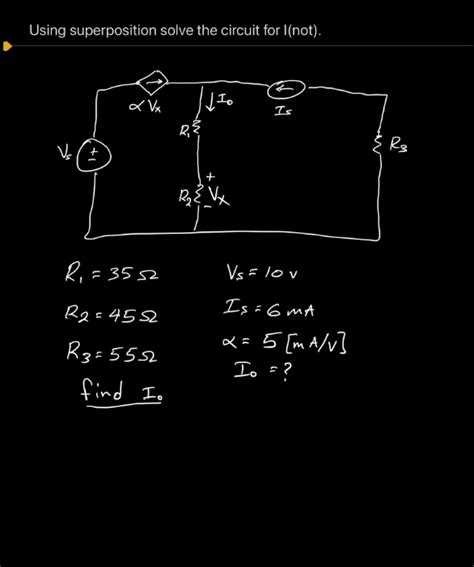 Solved Using Superposition Solve The Circuit For I Find Chegg