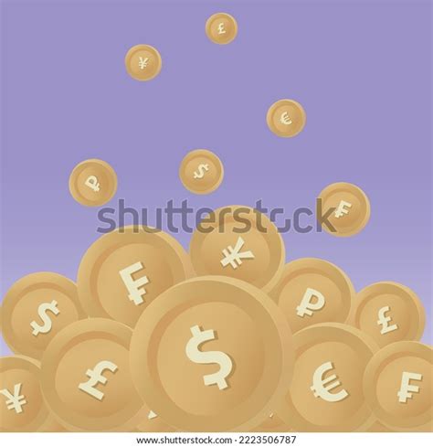 Money Falling Sky Jackpot Finance Cash Stock Vector Royalty Free