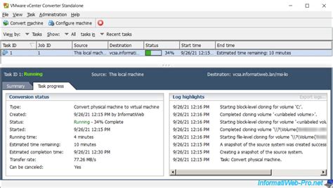 Virtualize A Physical Computer P2v To A Vmware Vsphere 67 Infrastructure Vmware Tutorials