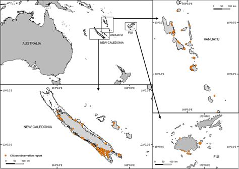Spatial Distribution Of Cots Participative Reports Collected During The