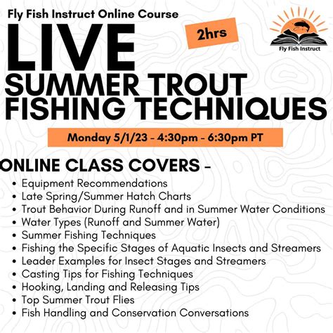 Summer Trout Fishing Techniques Fly Fish Instruct