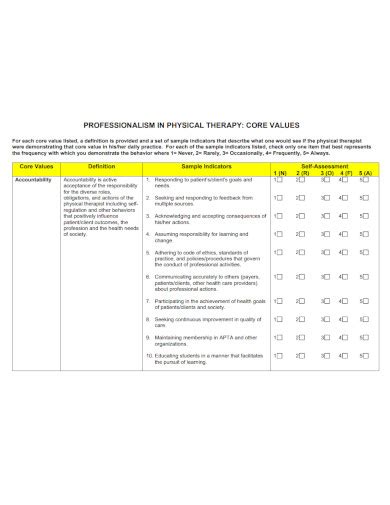 Core Values Examples Pdf Examples