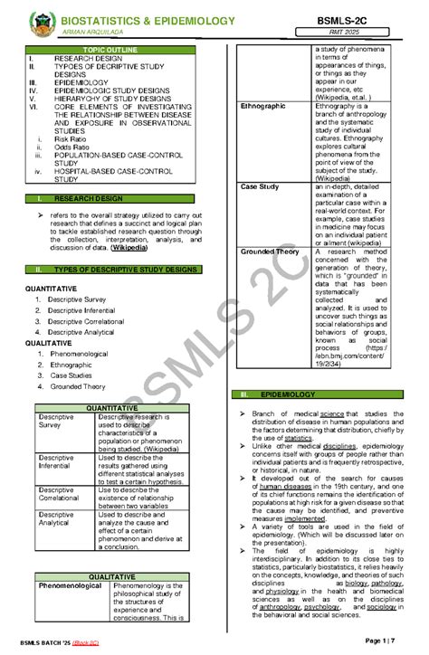 Biostat Summary Engineering Management Page BIOSTATISTICS EPIDEMIOLOGY ARMAN