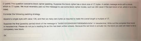 Solved Point This Question Concerns Block Cipher Chegg