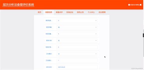 基于java层次分析法食堂评价系统计算机毕业设计源码系统lw文档部署基于层次分析法的评价系统的开发 Csdn博客