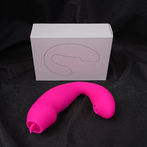 Clit Sucking Gspot Tapping Tongue Vibrator Flapping Dildo Oral Sex Toy