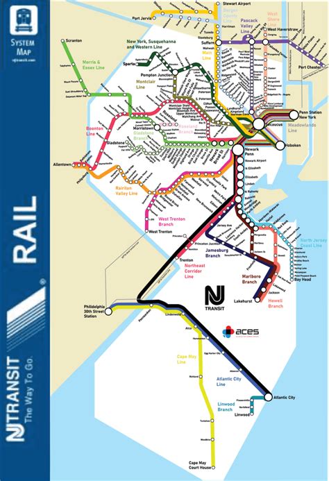 Njt Map With All Former And Proposed Stops Lines And Extensions R
