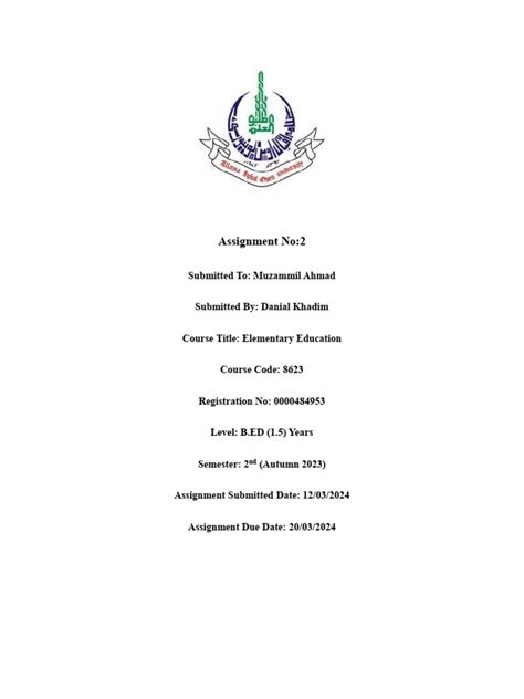 8623 Solved Assignment No 2 Pdf Female Education Health Equity