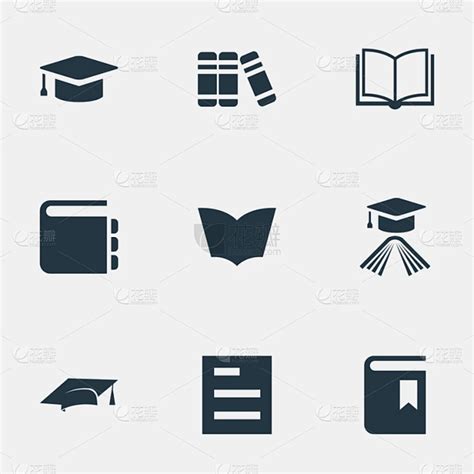 极简构图 符号 白色 书 文字 图书馆 图像 读书 布置素材 花瓣网