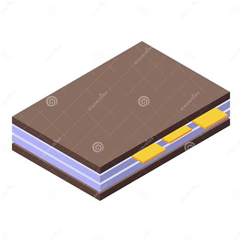 Semiconductor Chip Structure Showing Component Layers Isometric View