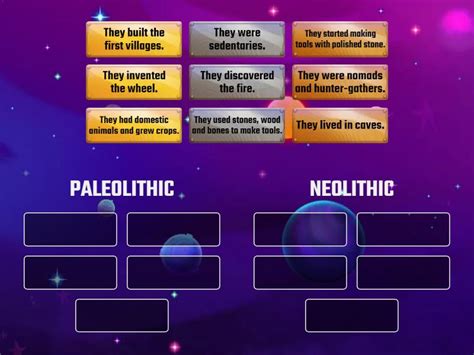 Prehistory ¿paleolithic O Neolithic Group Sort