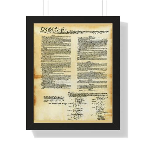 Us Constitution Amendments Poster Etsy