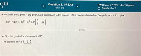 Solved A function f and a point P are given Let θ Chegg