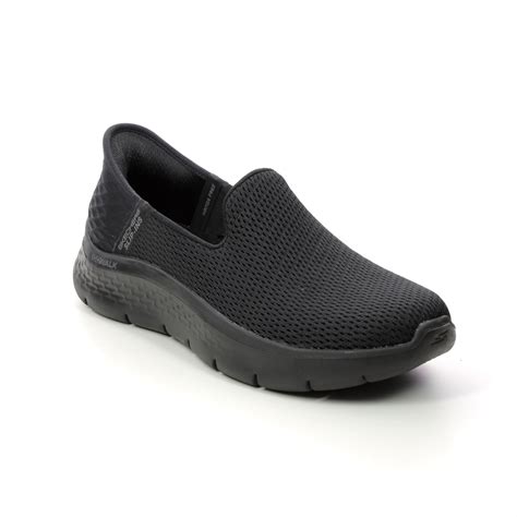 Skechers Slip Ins Go Walk Bbk Black Womens Trainers 124963