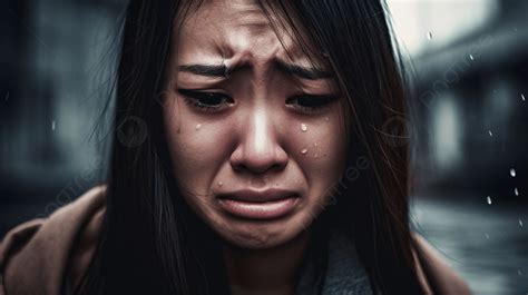 빗속에서 울고 있는 여자 우는 얼굴의 젊은 여성 고화질 사진 사진 울다 배경 일러스트 및 사진 무료 다운로드 Pngtree