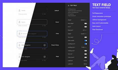 Text Field Text Input Material Design Figma