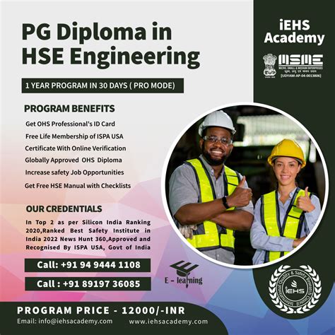Pg Diploma In Hse Engineering Iehs Academy