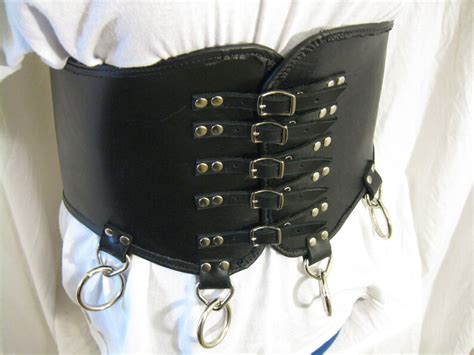 Wide Gothic Metal Waist Cincher Etsy