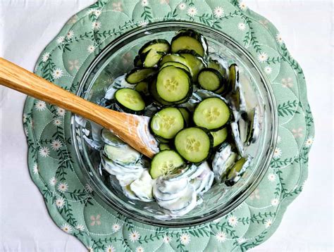Cucumber Sour Cream Salad With Fresh Dill Twist Kitchen Ready Betty