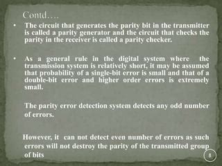Error Detection And Correction Codes PPT