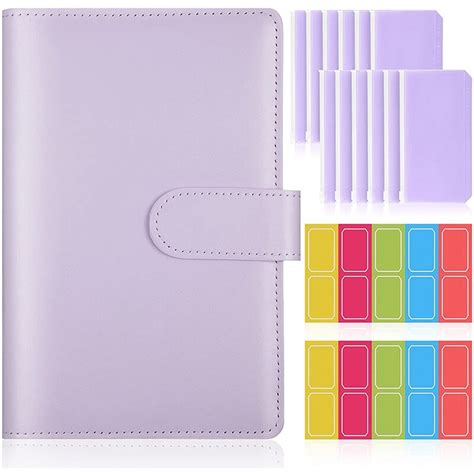 15 Pieces A6 Binder Cover Set Pu Leather Notebook Vicedeal
