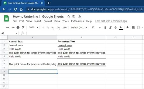 How To Underline Remove Underline In Google Sheets Spreadsheets Expert