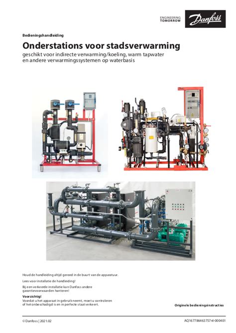 Danfoss Onderstations Voor Stadsverwarming Operating Guide