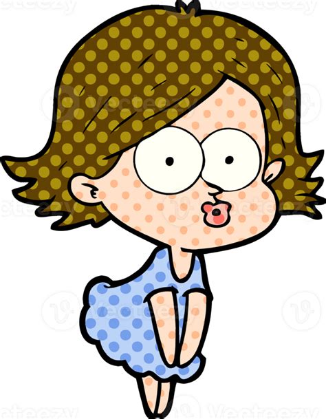 Cartoon Girl Pouting Drawing 46996413 Png