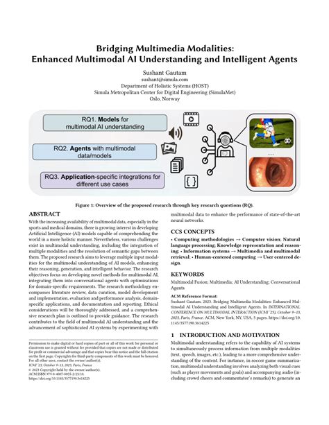 Pdf Bridging Multimedia Modalities Enhanced Multimodal Ai Understanding And Intelligent Agents