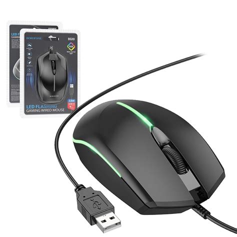 Buy Borofone Bg10 Led Flashing Gaming Wired Mouse Rgb Colorful Light