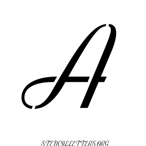 Retro Vintage Cursive Free Printable Letter Stencils With Outline