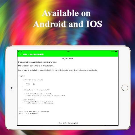 Php Functions Reference Ios App Seer Computing