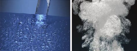 Bubble Simulations Left Detail Of Bubbles Generated By Water Falling Download Scientific