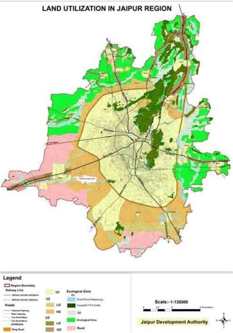 Jaipur Master Plan 2025 Policy Zones Map Land Utilisation