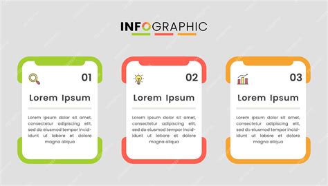Premium Vector Three Step Business Infographic Template