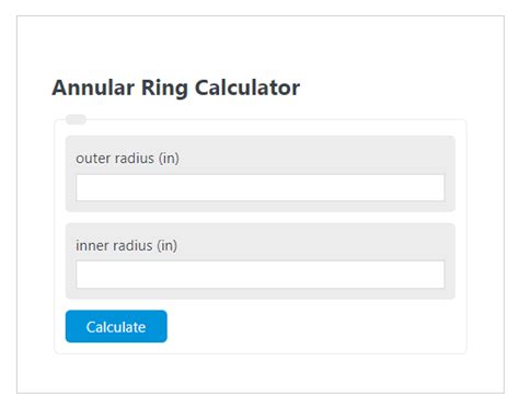 Annular Ring Calculator Calculator Academy
