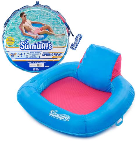 Swimways Spring Float Premium Sunseat Pool Chairs For