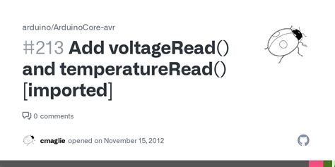 Add Voltageread And Temperatureread Imported · Issue 213 · Arduinoarduinocore Avr · Github