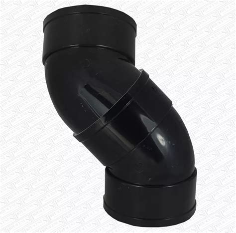 Solvent 110mm Soil Pipe Offset Bends 45° Swan Neck Black Glued 4 Abs