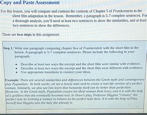 Copy And Paste Assessment For This Lesson You Will Compare And Contrast The Contents Of Chapter