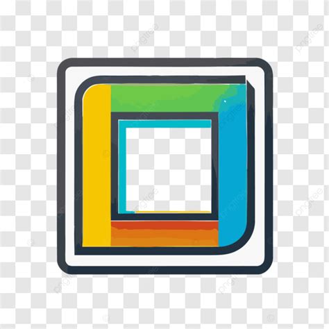 Square Shaped Logo With A Colorful Background Vector A Simplistic Colorful Icon Of Bedge On A