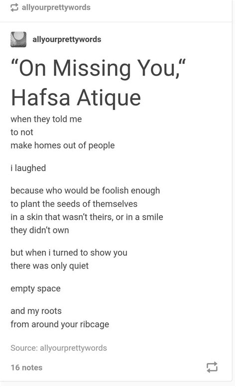 On Missing You Hafsa Atique