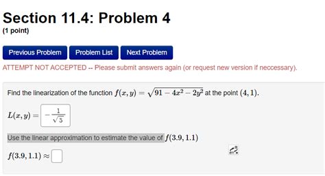 solved section 11 4 problem 4 1 point previous problem