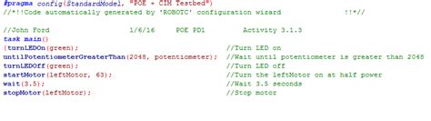Robotc Coding John Ford