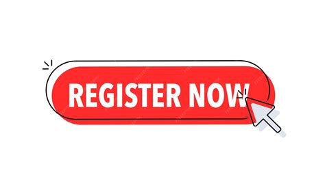 Premium Vector Register Now Button With Cursor Pointer Click Vector Web Button