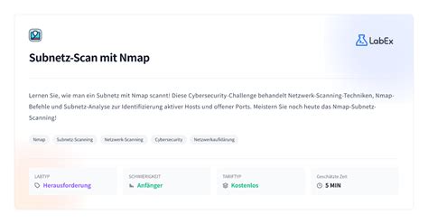Subnetz Scan Mit Nmap Labex
