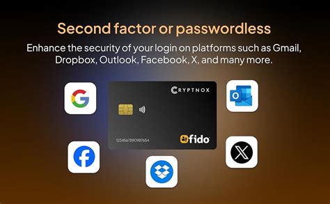 Cryptnox Fido2 Nfc Security Key Card Fido2 Level 1 Certified Passwordless Login