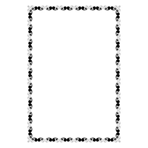 흰색 배경에 검정 벡터 프레임 프리미엄 벡터
