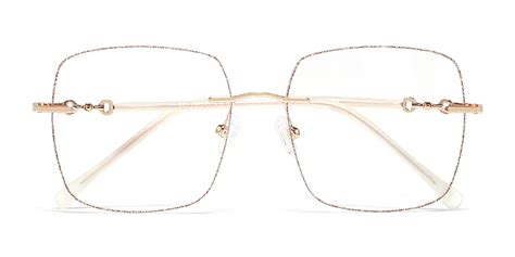 Saya Rose Gold Square Eyeglasses